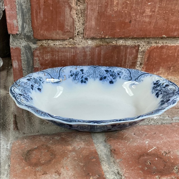 W H Crindley | Art | W H Grindley Antique Flow Blue And White Floral ...